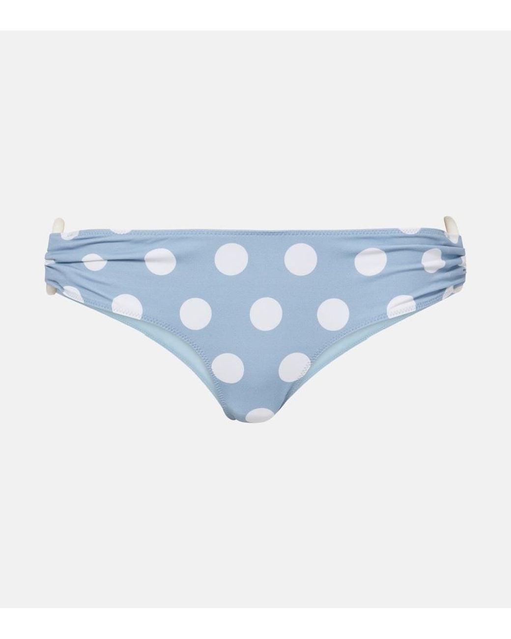 Marysia Swim Coronada Polka-Dot Bikini Bottoms in Blue | Lyst