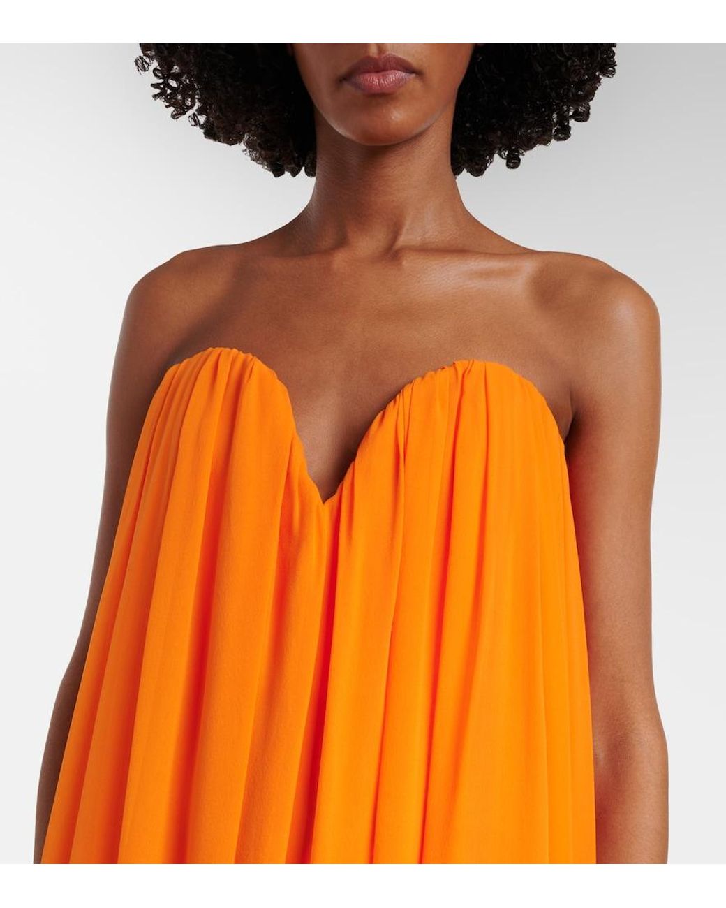Rachel Gilbert Pamina Draped Gown in Orange | Lyst UK