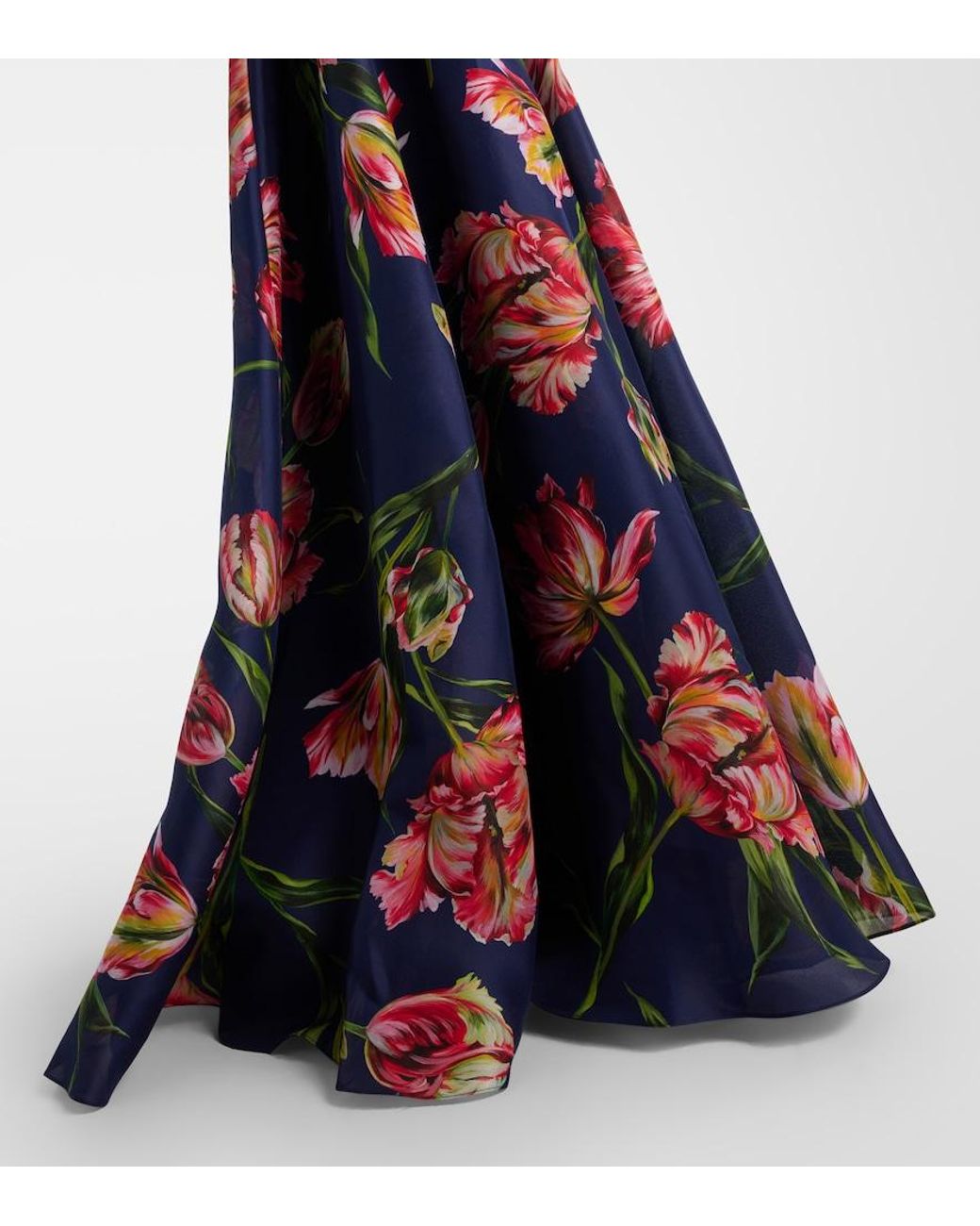 Carolina Herrera Floral Gazar Gown in Blue | Lyst