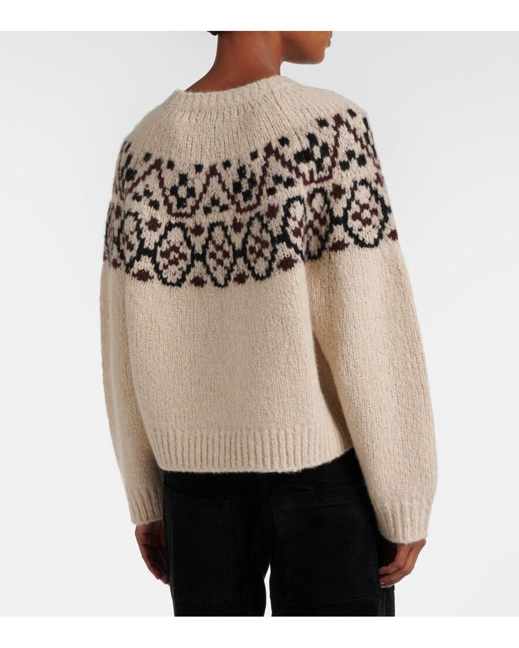 Nili Lotan Chrissy Fair Isle Jacquard Sweater in Natural | Lyst