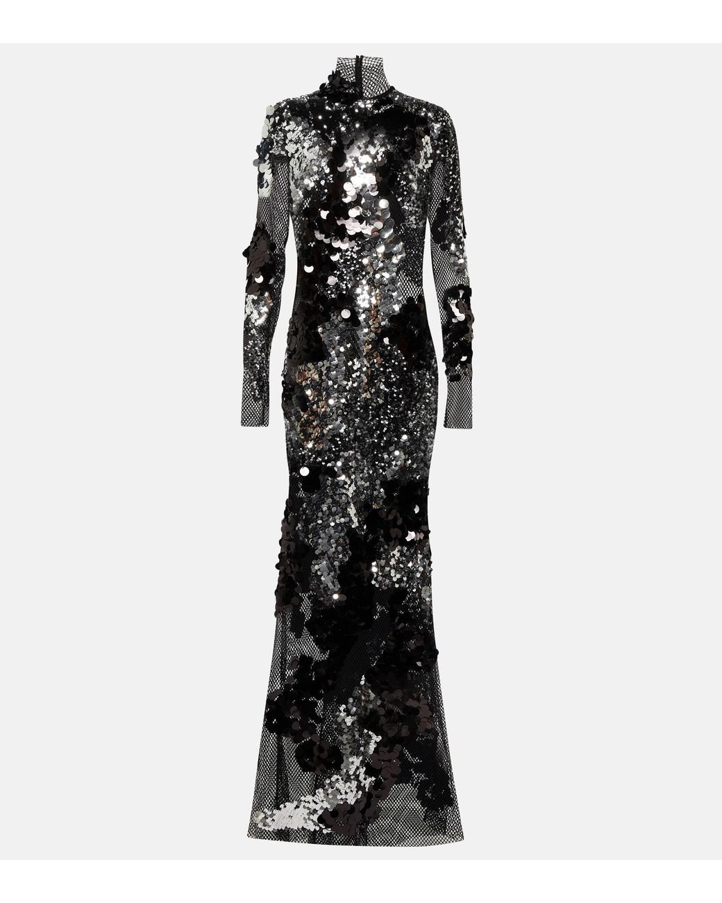 Tom Ford Sequin-embellished Gown in Black | Lyst