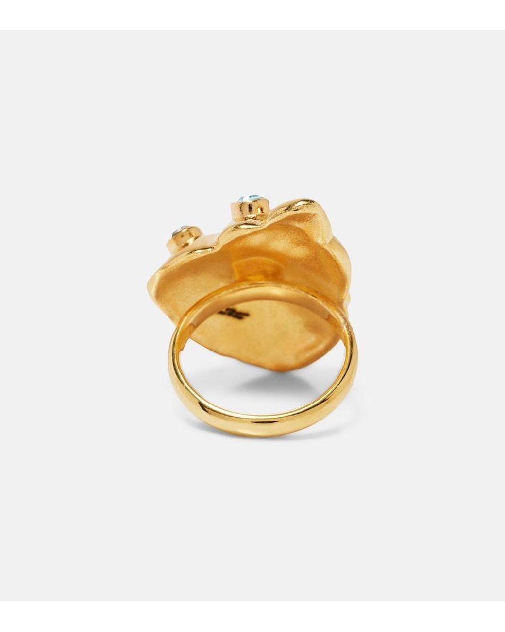 Oscar de la Renta Seashell Crystal-Embellished Ring in Metallic | Lyst