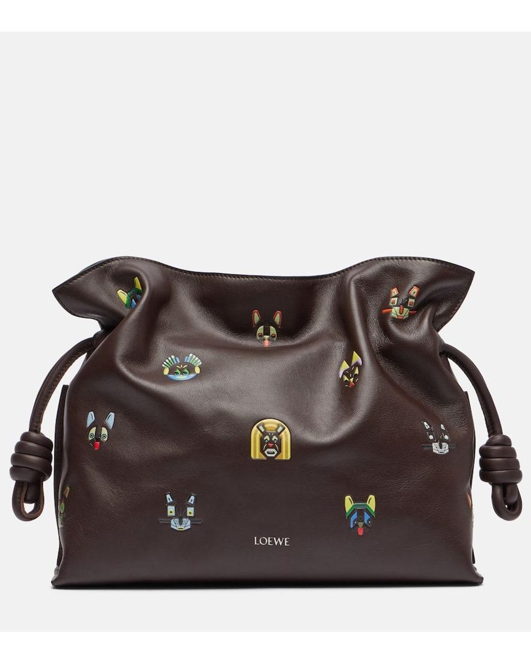 Loewe X Louis Wain Flamenco Medium Clutch in Brown | Lyst UK