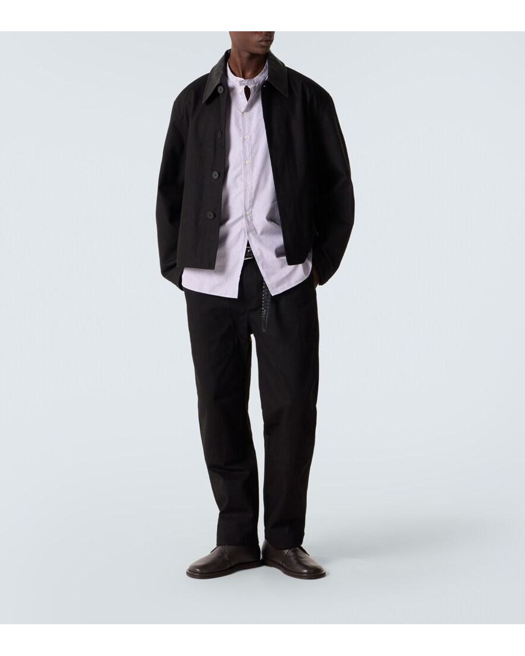 Studio Nicholson X Aaron Levine Dover Cotton Jacket in Black for Men | Lyst