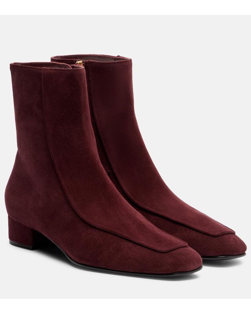 Herbert Levine Shadow Ban 30 Suede Ankle Boots in Red | Lyst