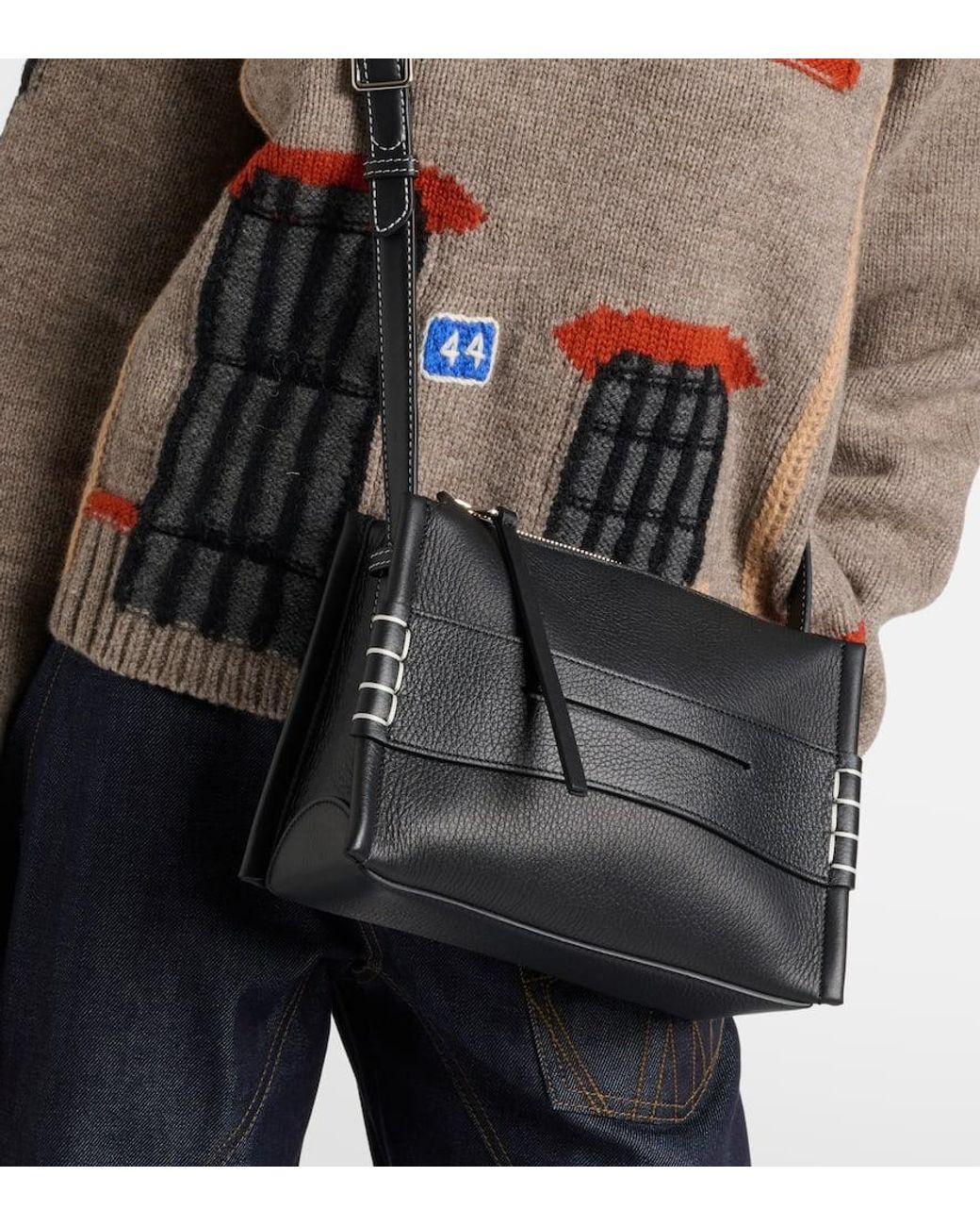 JW Anderson Loafer Small Leather Crossbody Bag in Black | Lyst UK