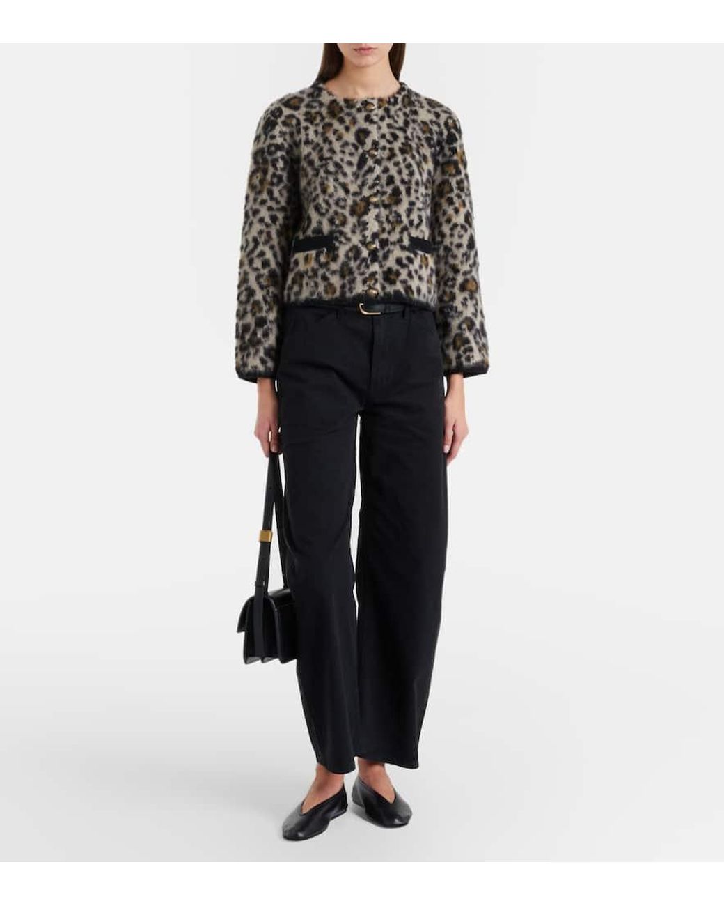 Nili Lotan Beyton Cashmere And Silk Cardigan in Black | Lyst UK