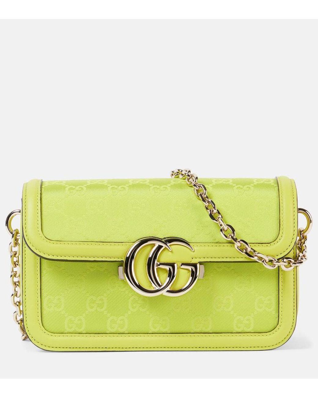 Gucci Go Gg Canvas Small Shoulder Bag in Yellow | Lyst