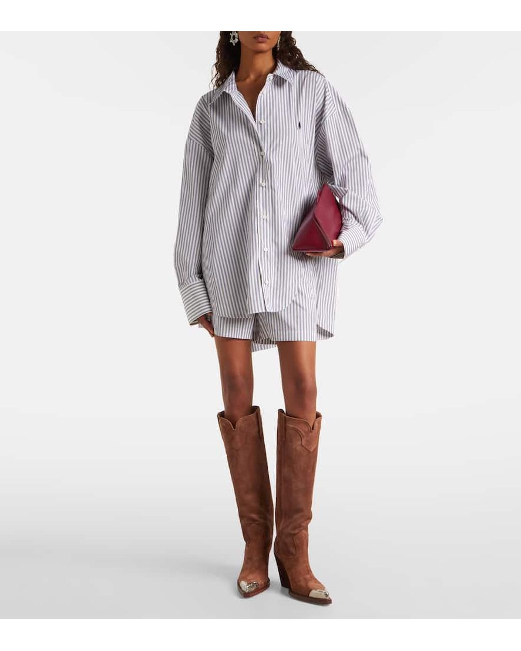 Paris Texas El Dorado Suede Cowboy Boots in Brown | Lyst