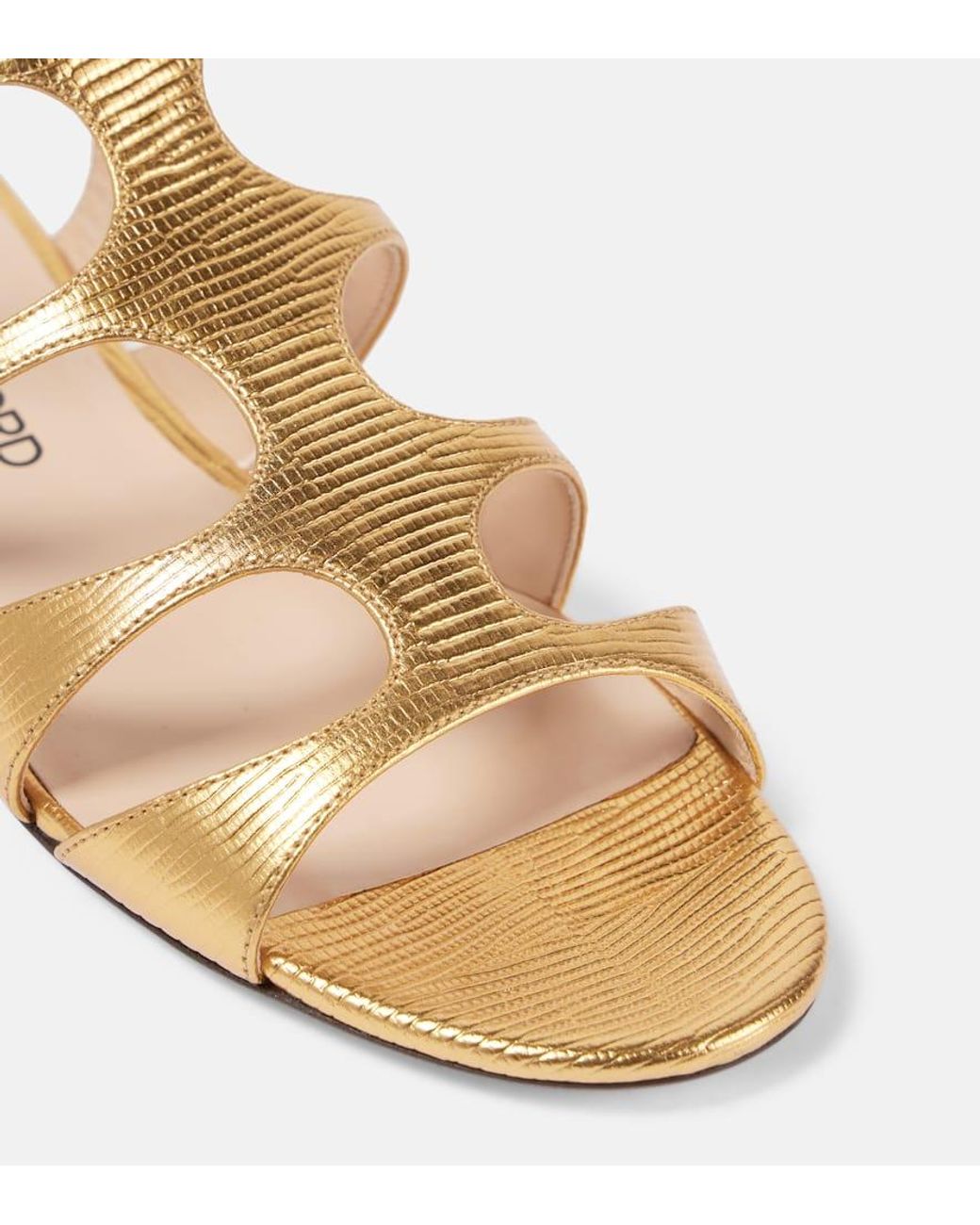 Tom Ford Paradis Leather Sandals in Metallic | Lyst