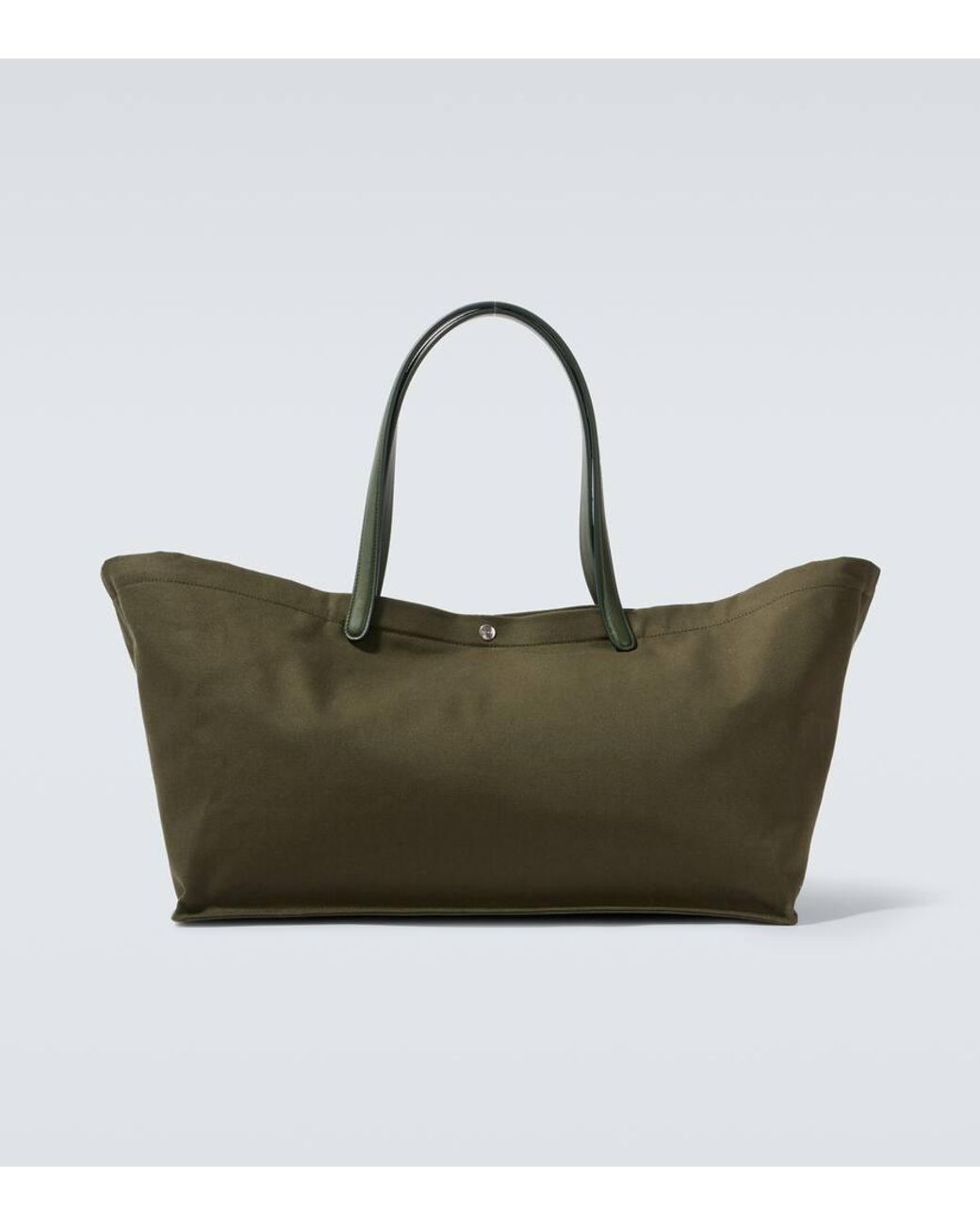 The Row Idaho Xl Leather-Trimmed Canvas Tote Bag in Green for Men | Lyst