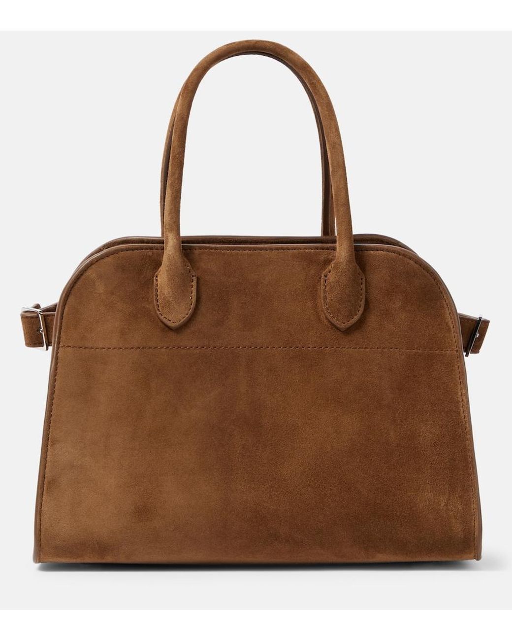 The Row Soft Margaux 10 Suede Tote Bag in Brown | Lyst