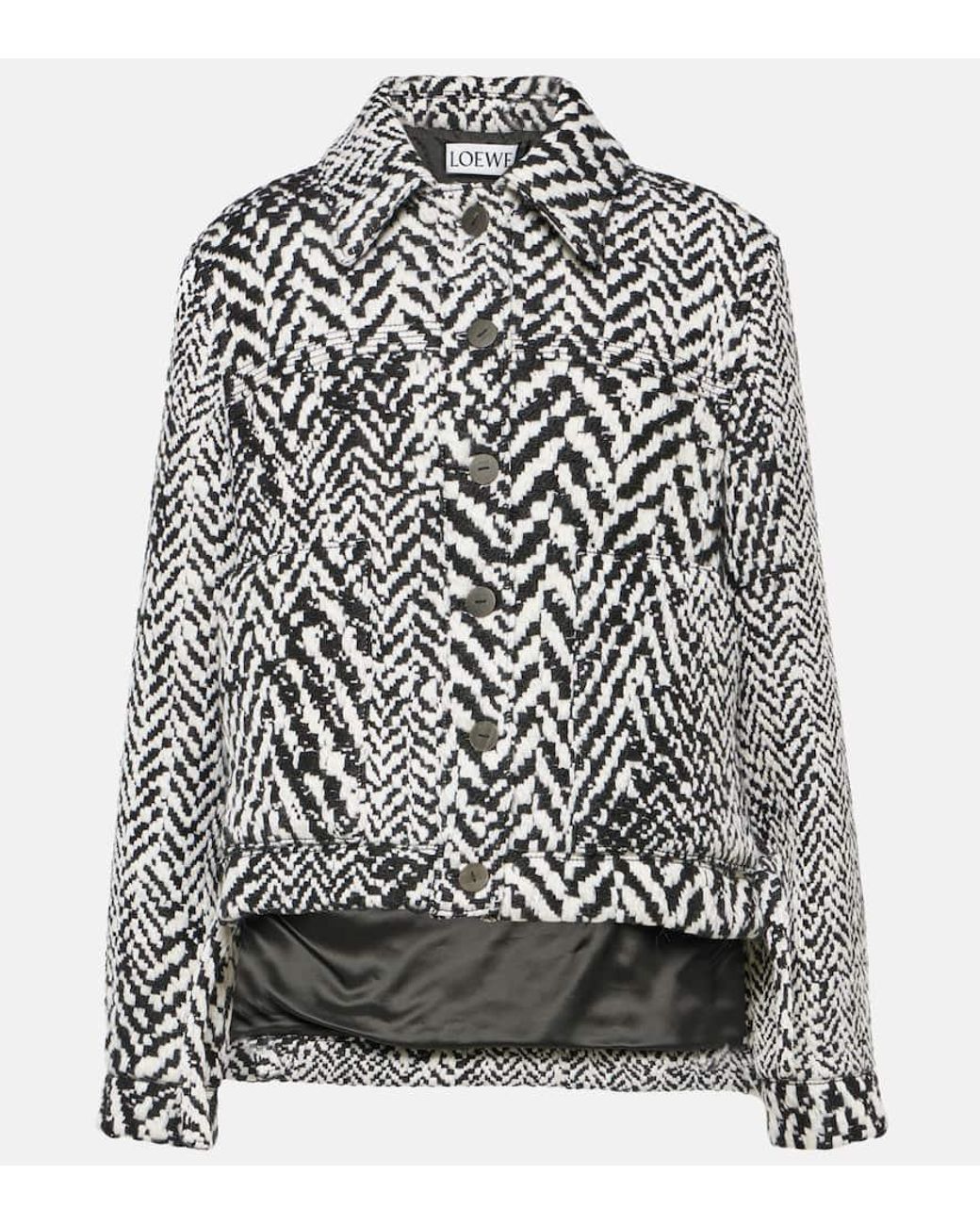 Loewe Workwear Jacket In Wool Blend in Black | Lyst