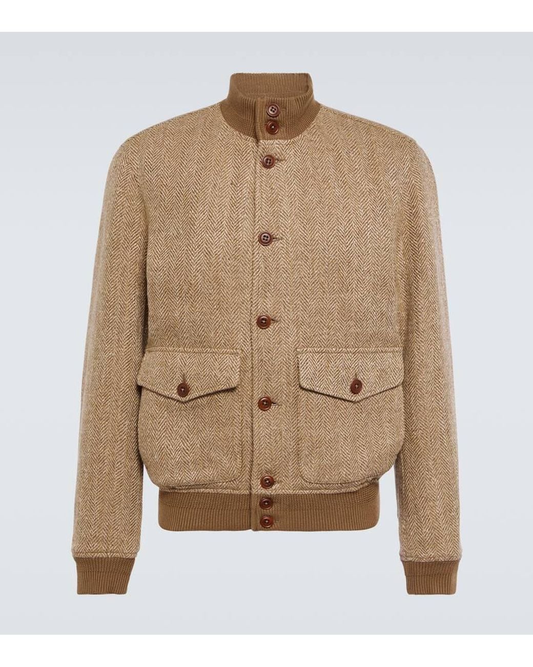 Polo Ralph Lauren Linen-blend Tweed Jacket in Natural for Men | Lyst