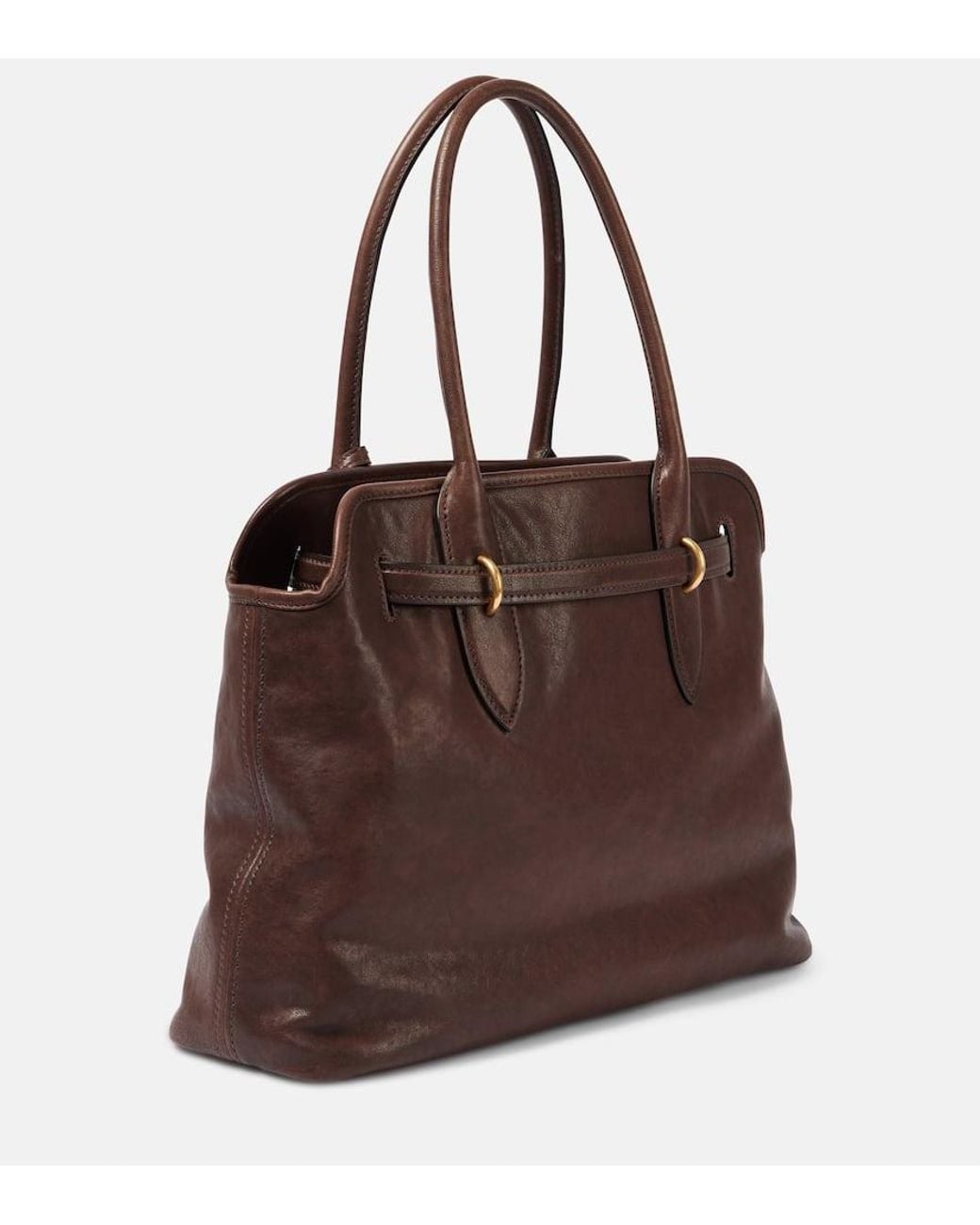 Miu Miu Adventure Large Leather Shoulder Bag in Brown | Lyst
