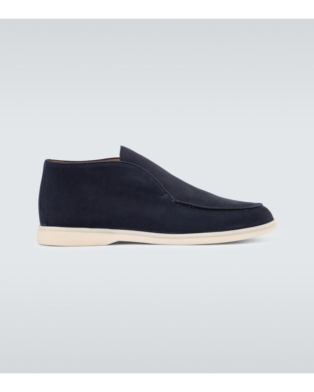 Loro Piana Open Walk Suede Ankle Boots in Blue for Men | Lyst UK