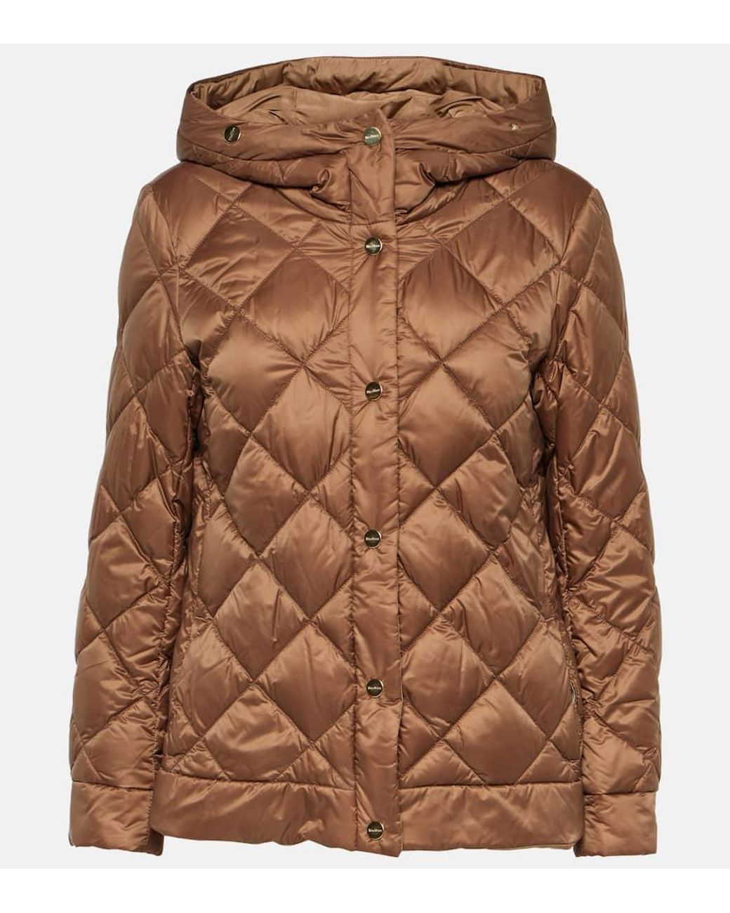 Max Mara The Cube Reversible Down Jacket in Brown | Lyst