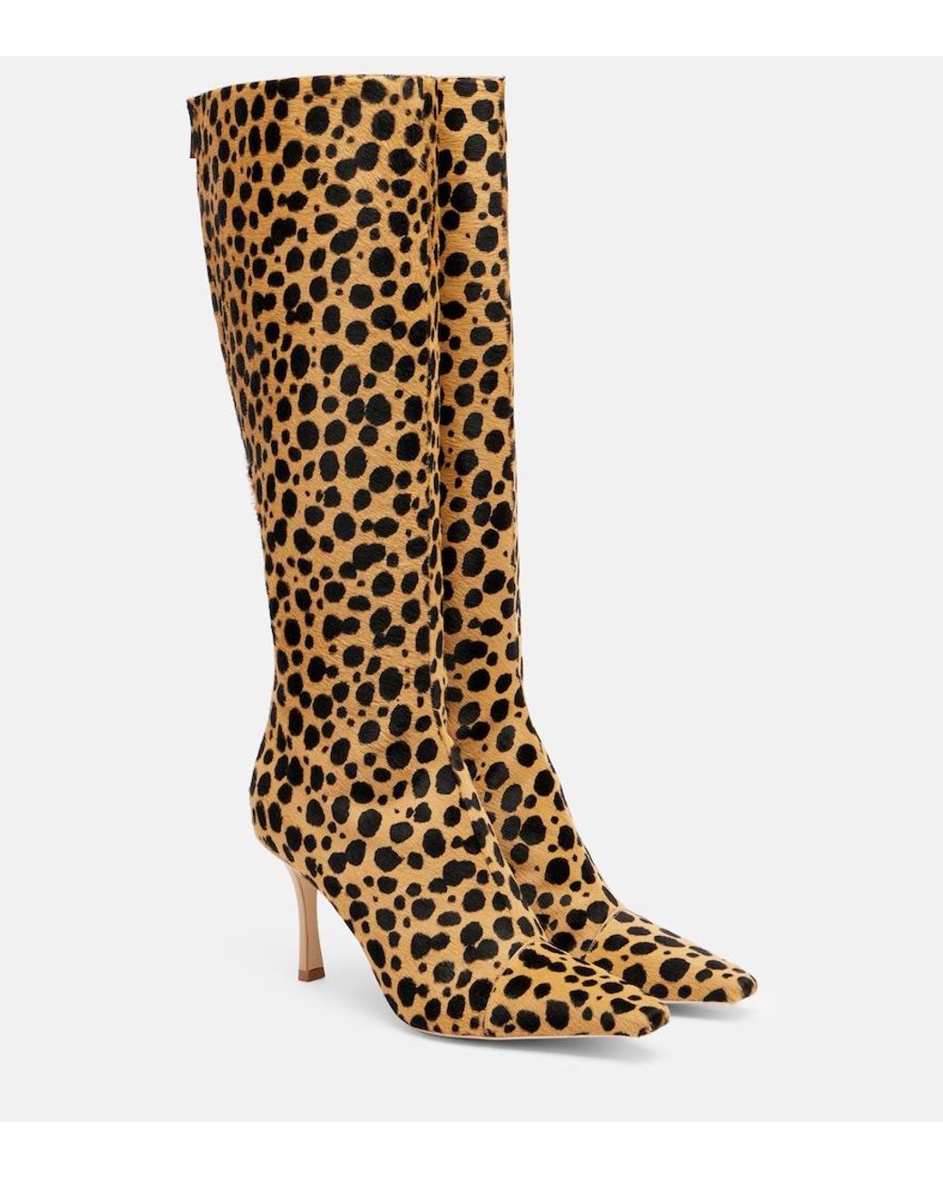 Jimmy Choo X Conner Ives Gloria 85 Pony Hair Cheetah Knee-High Boots in ...