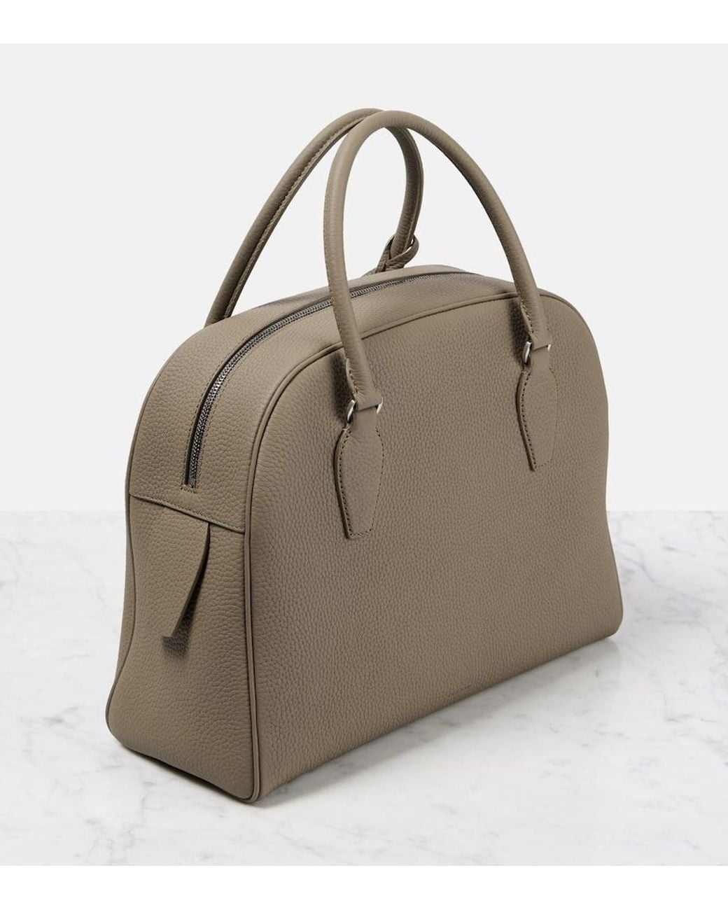The Row India 12.00 Leather Tote Bag in Natural | Lyst