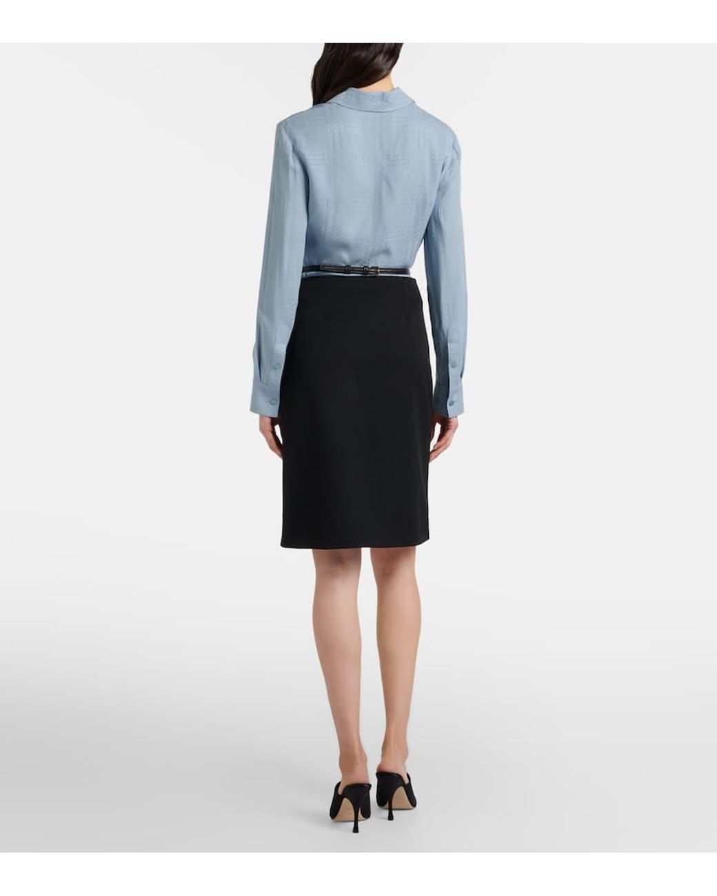 Gucci Horsebit Cutout Wool Wrap Skirt in Black | Lyst UK