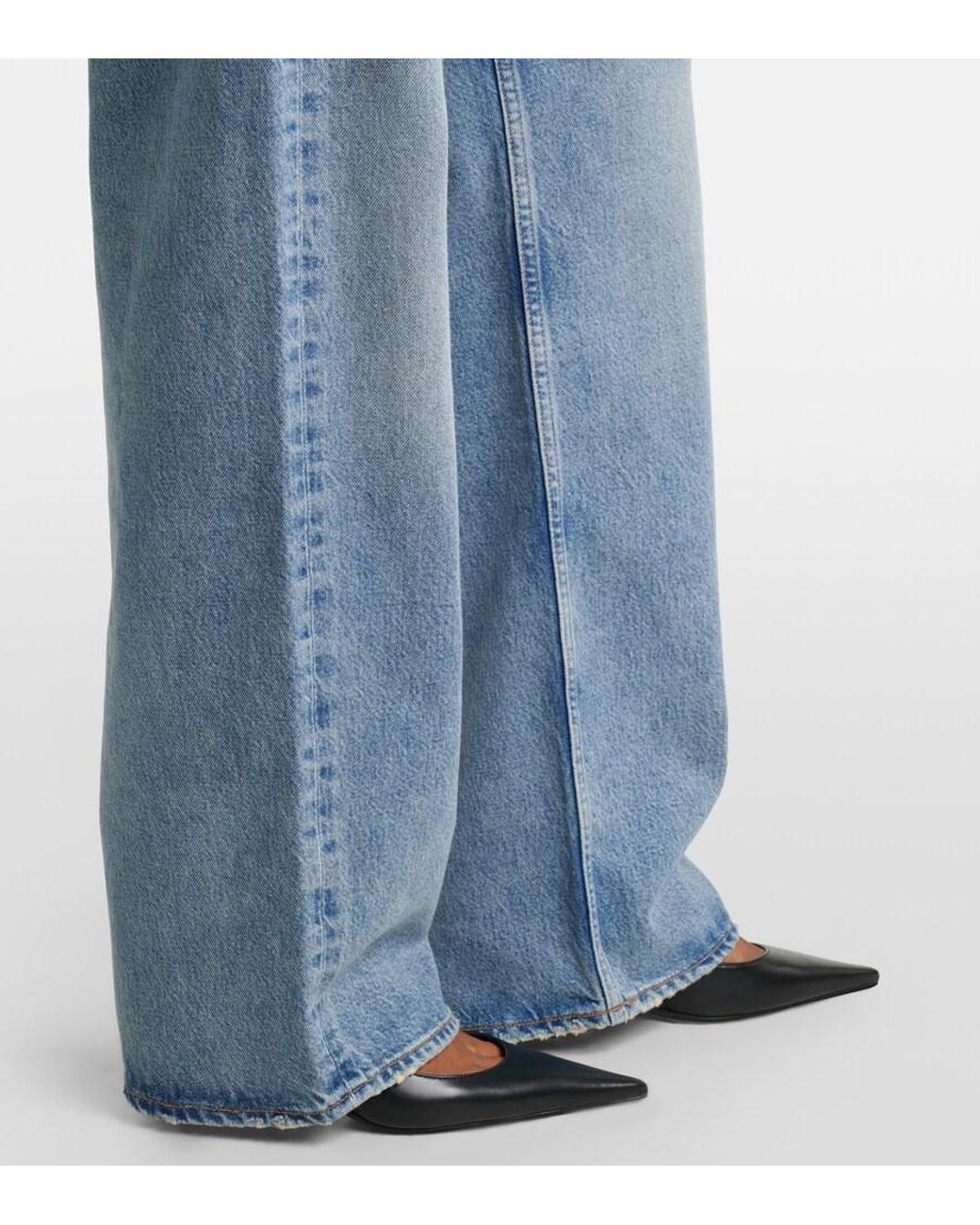 Agolde Arc Criss Cross Wide-Leg Jeans in Blue | Lyst