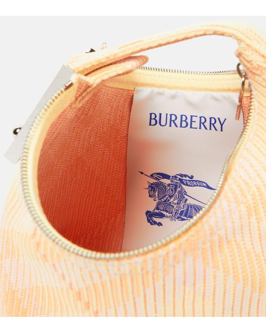 Burberry Check Mini Tote Bag in Natural | Lyst