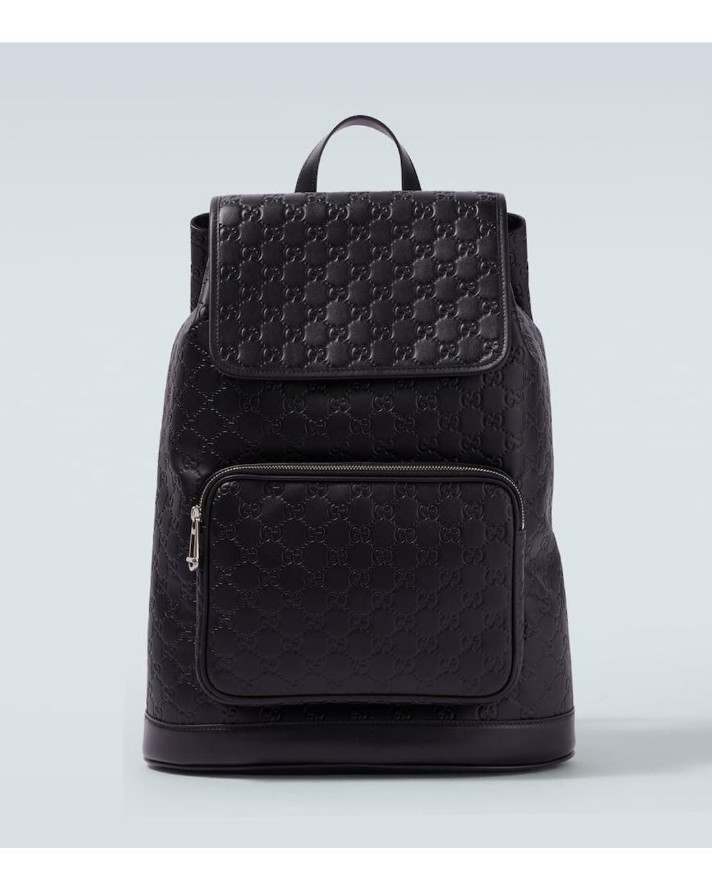 Gucci Gg Medium Leather Backpack in Black for Men | Lyst UK