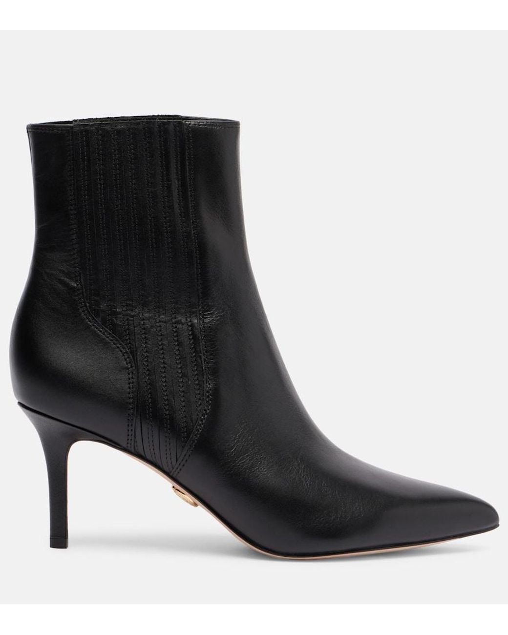 Veronica Beard Lisa 70 Leather Ankle Boots in Black | Lyst