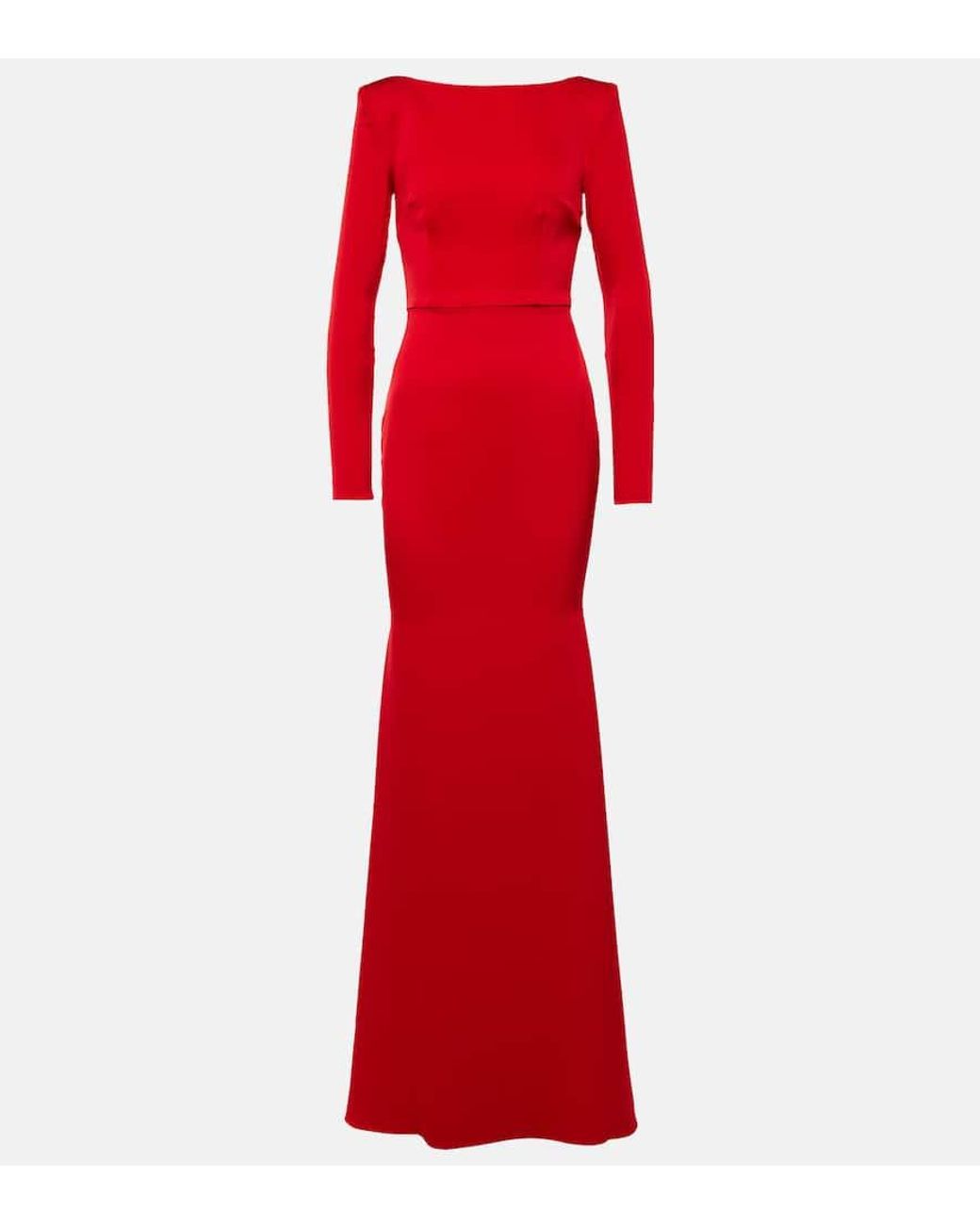 Alex Perry Gathered Satin Gown | Lyst