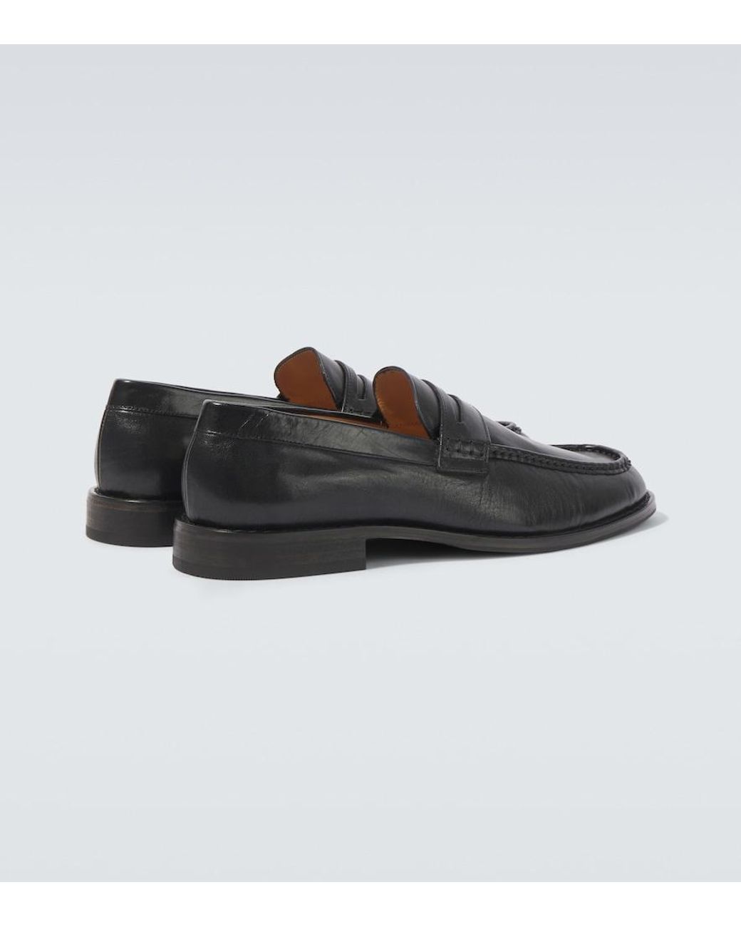 Our Legacy Light Leather Penny Loafers in Black for Men | Lyst