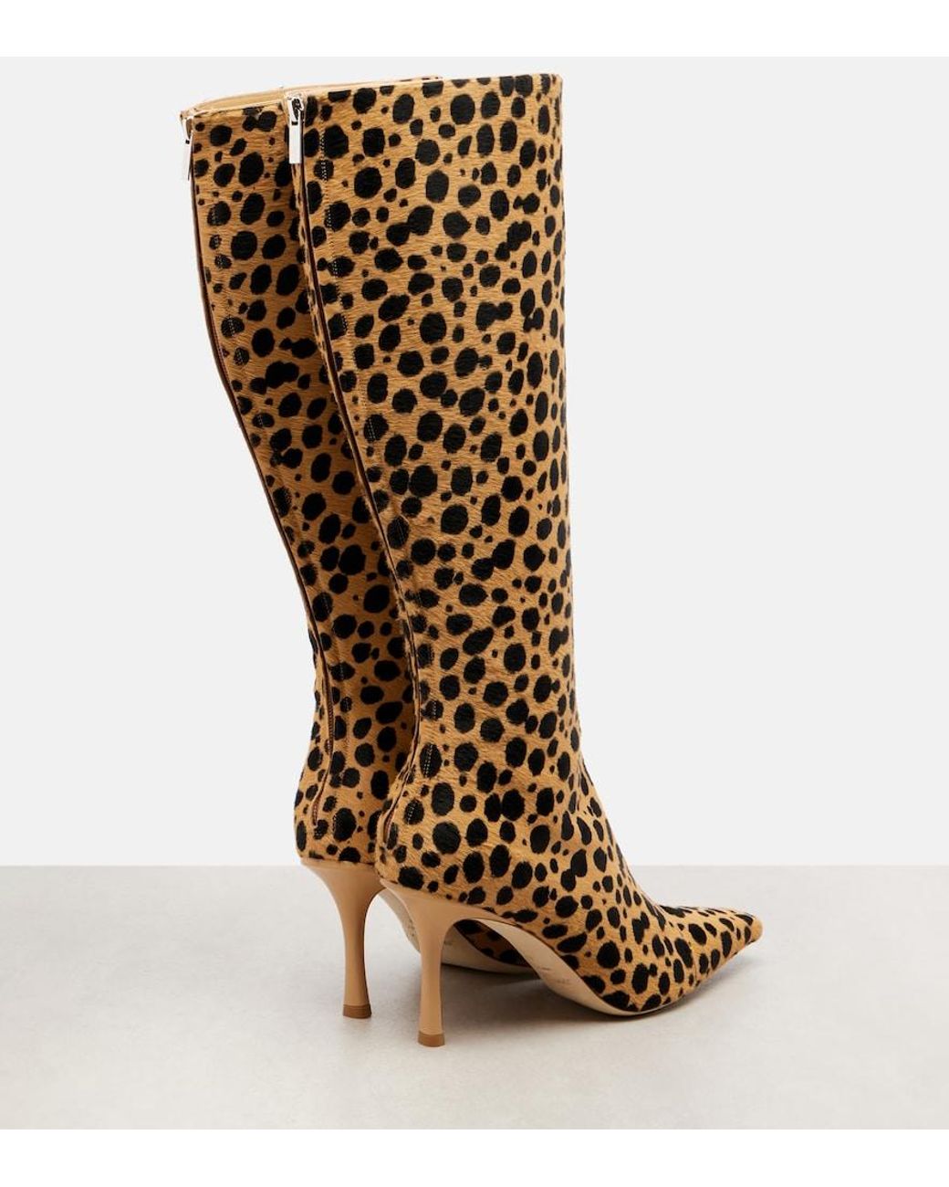 Jimmy Choo X Conner Ives Gloria 85 Pony Hair Cheetah Knee-High Boots in ...
