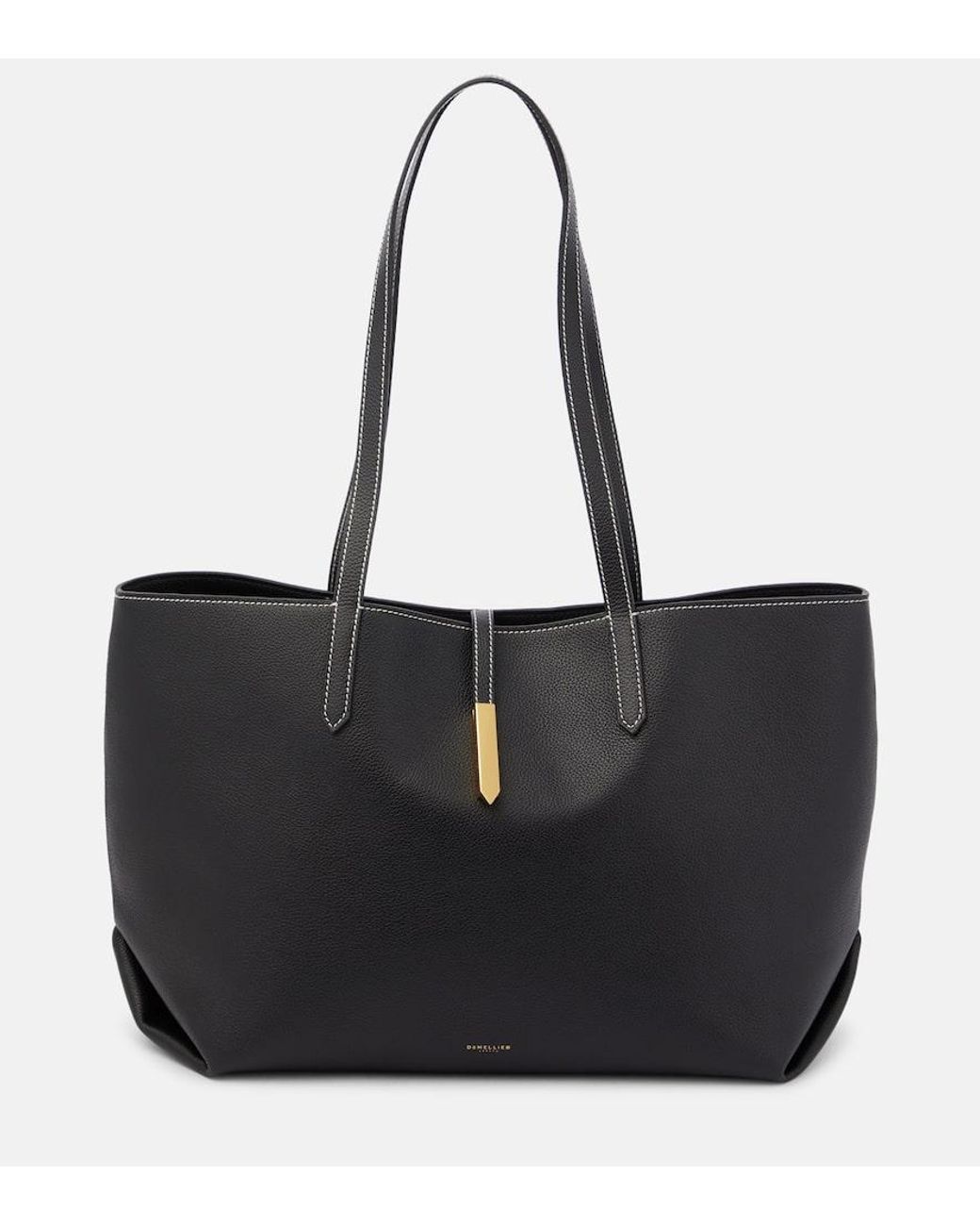 DeMellier Tokyo Leather Tote Bag in Black | Lyst