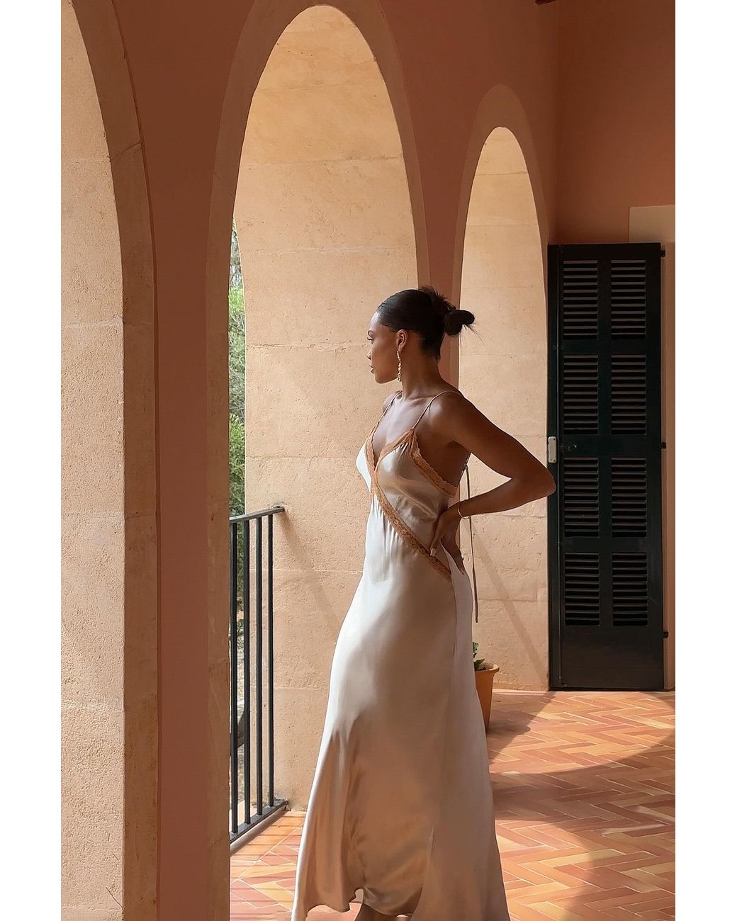 Beige Lace Dress