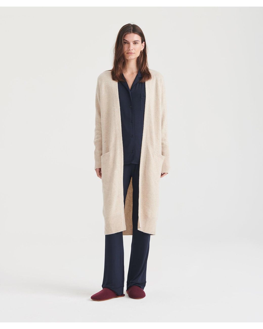 NAADAM Luxe Cashmere Duster Cardigan in Blue | Lyst