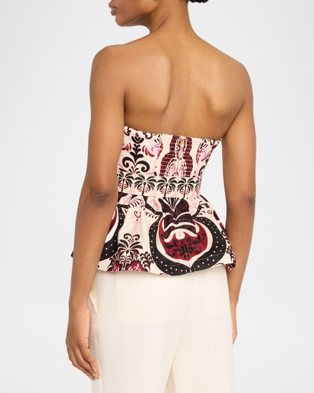Cara Cara Tilda Strapless Floral Peplum Top | Lyst