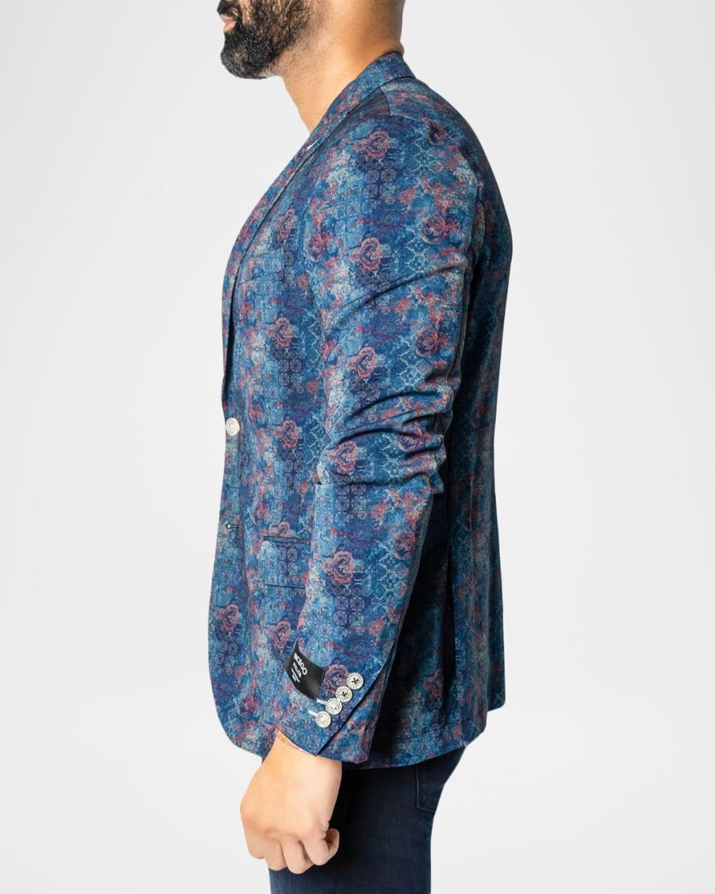 Maceoo Apos;S Descartes Damask Unconstructed Blazer in Blue for Men | Lyst