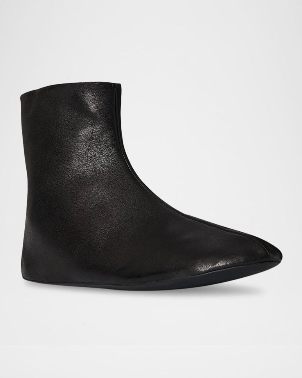 The Row Stella Leather Booties in Black | Lyst