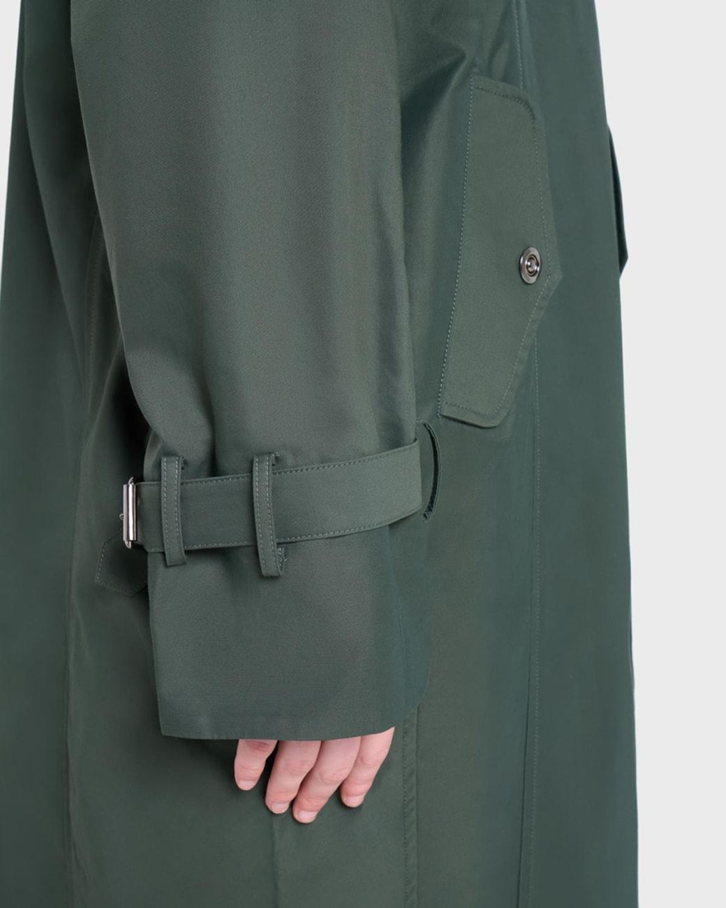 Twp Bogie Long Trench Coat in Green | Lyst