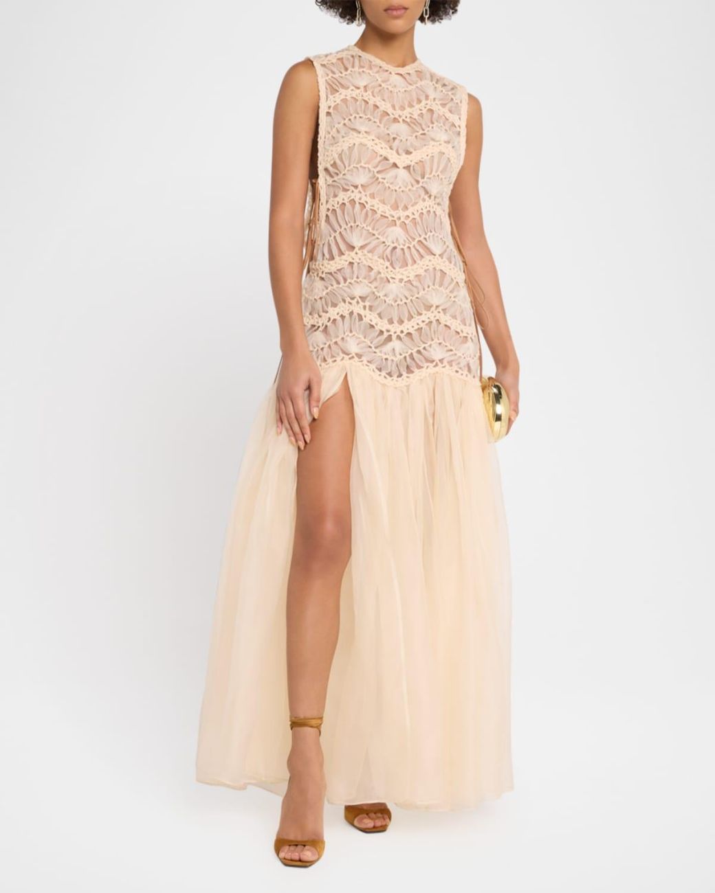 Zimmermann Illuminate Macrame Maxi Dress in Natural | Lyst