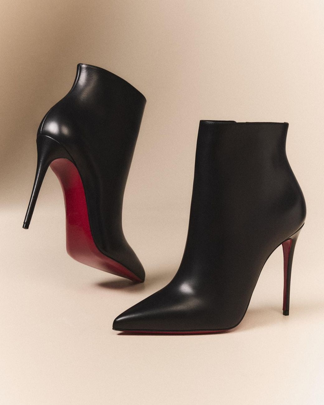 Christian Louboutin 100Mm So Kate Calfskin Booties in Black | Lyst
