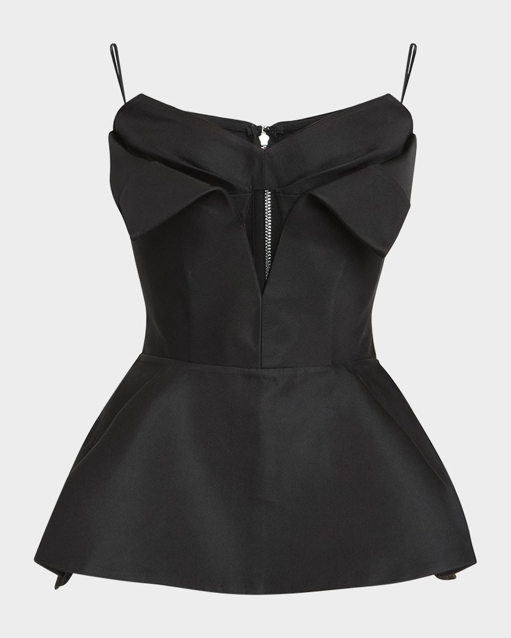 McQueen Strapless Peplum Bustier Top in Black | Lyst