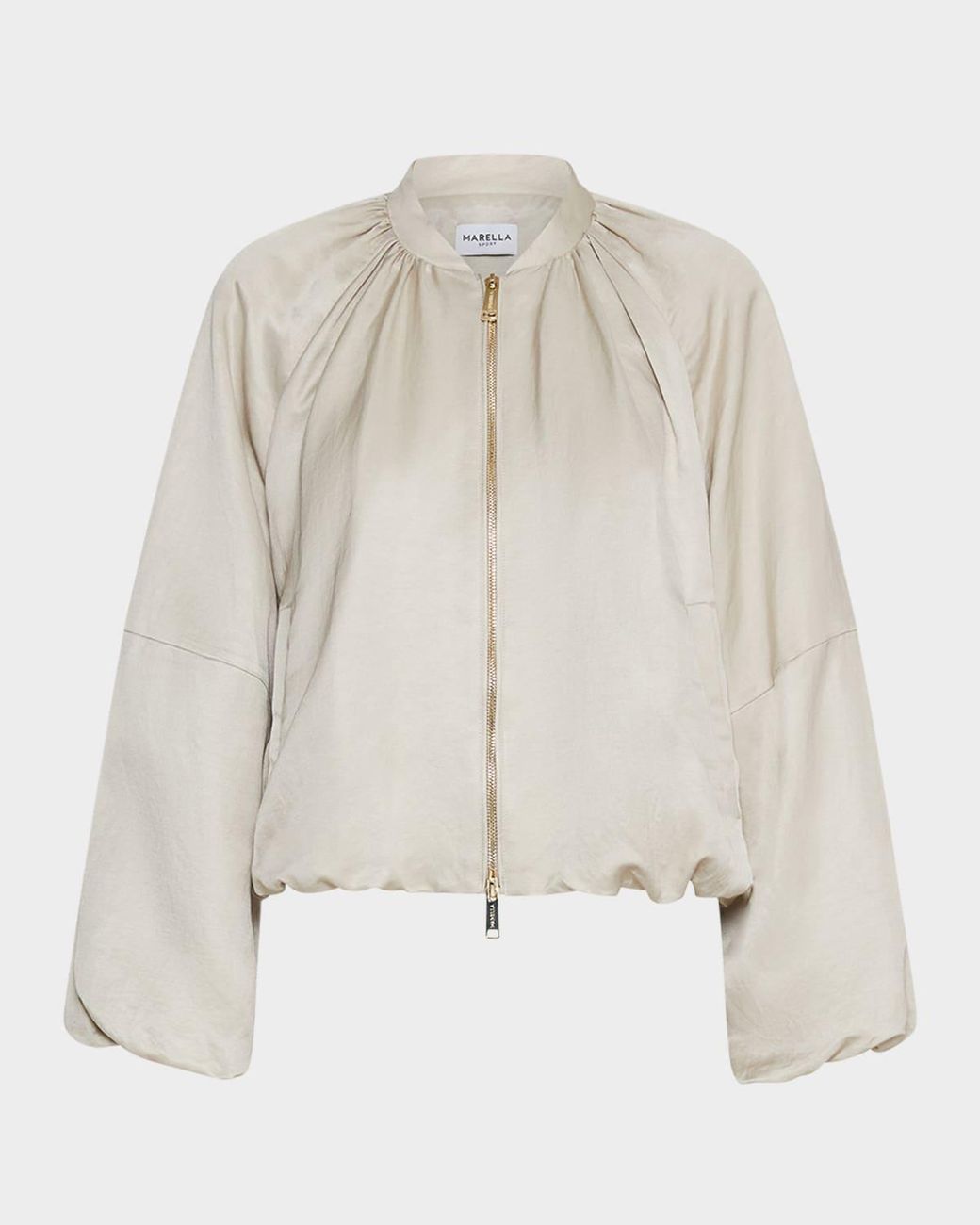 Marella Gilda Blouson Bomber Jacket in Natural | Lyst