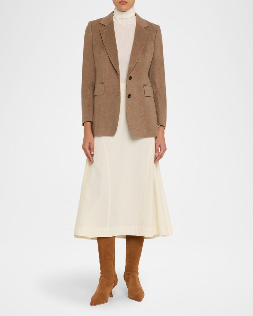 Jonathan Simkhai Shadow Suede Western Knee Boots in Brown | Lyst