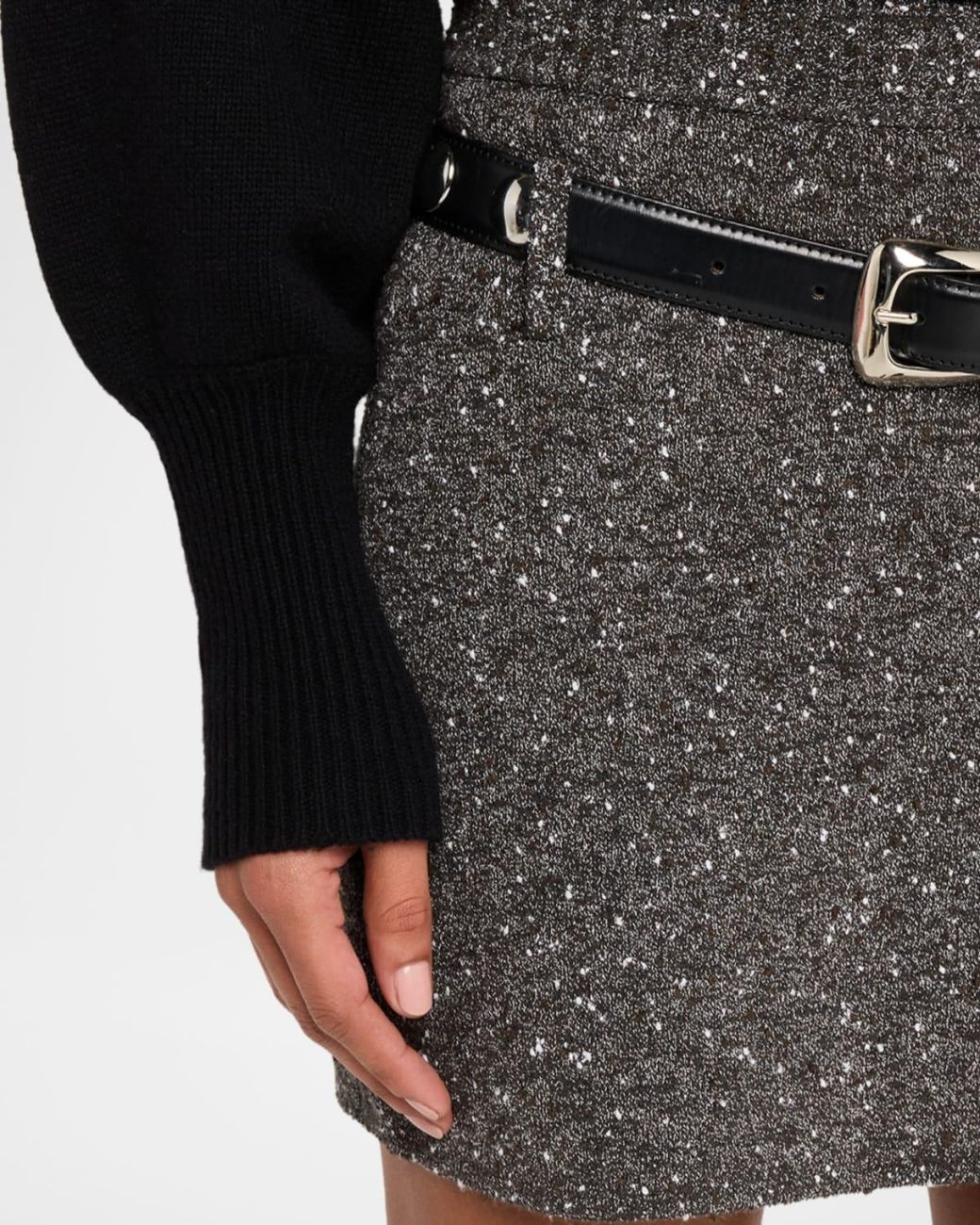 A.L.C. Stella Bouclé Tweed Mini Skirt in Gray | Lyst