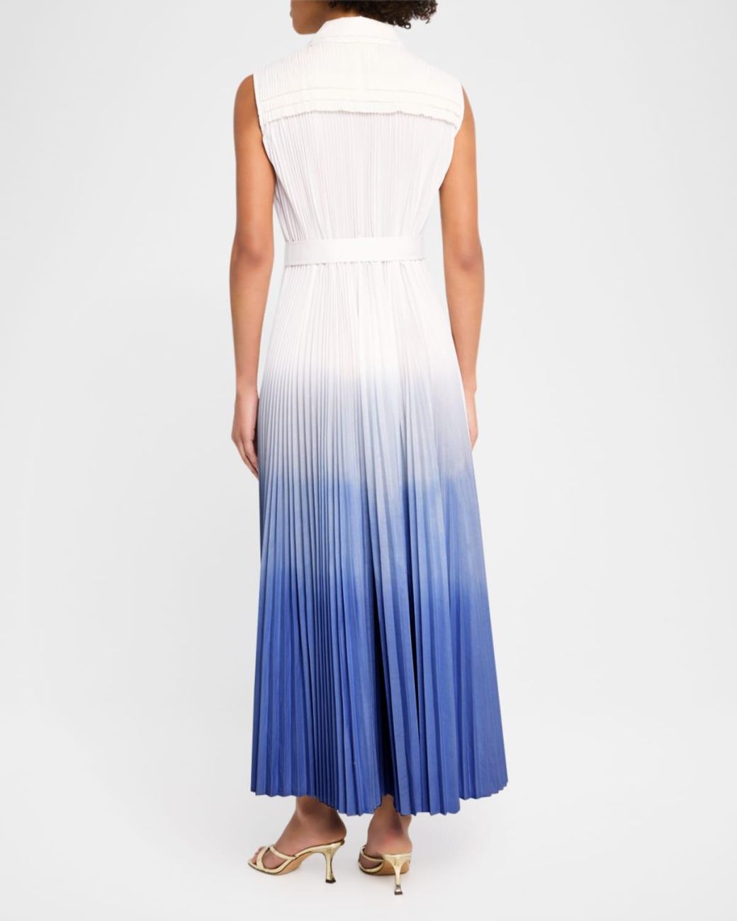 Acler Northella Sleeveless Pleated Midi Dress in Blue | Lyst