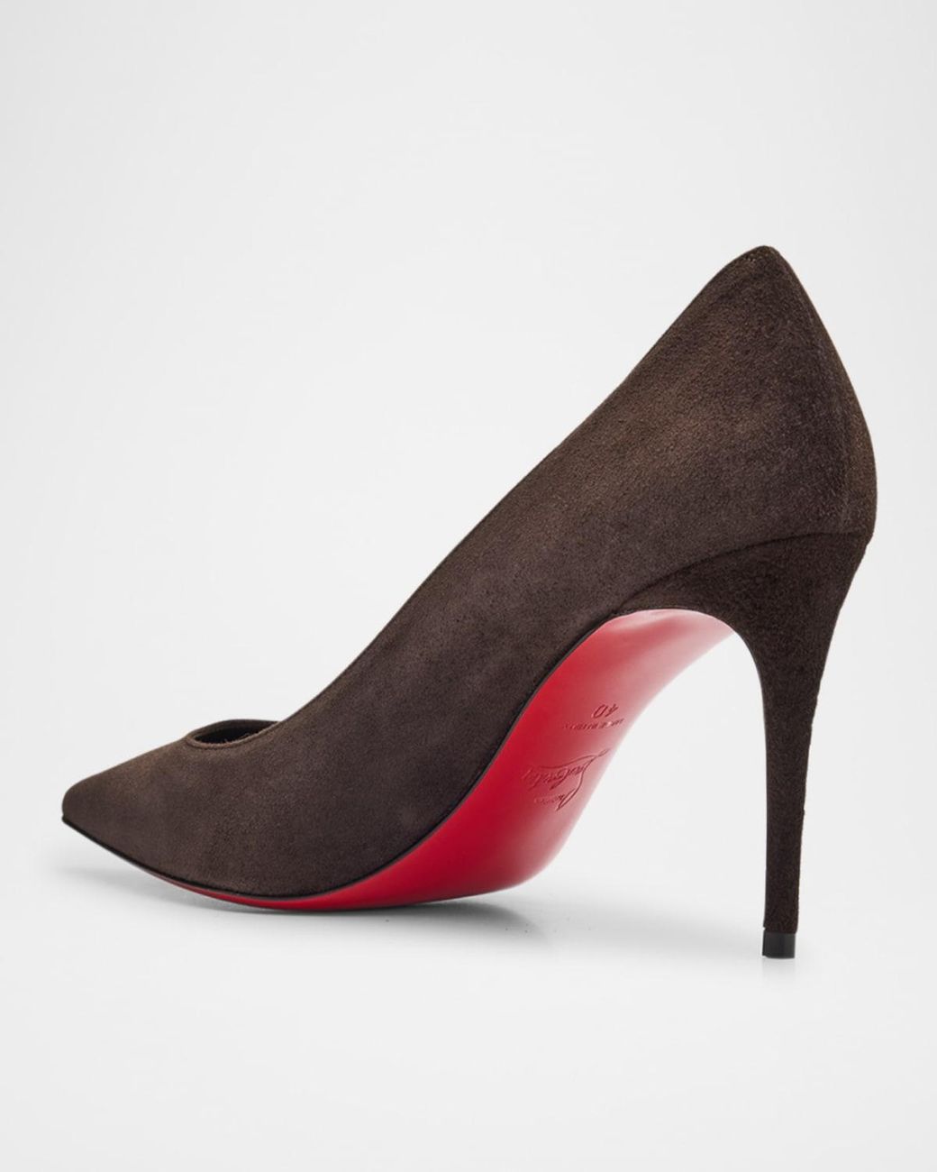 Christian Louboutin 85Mm Kate Suede Classic Pumps in White | Lyst