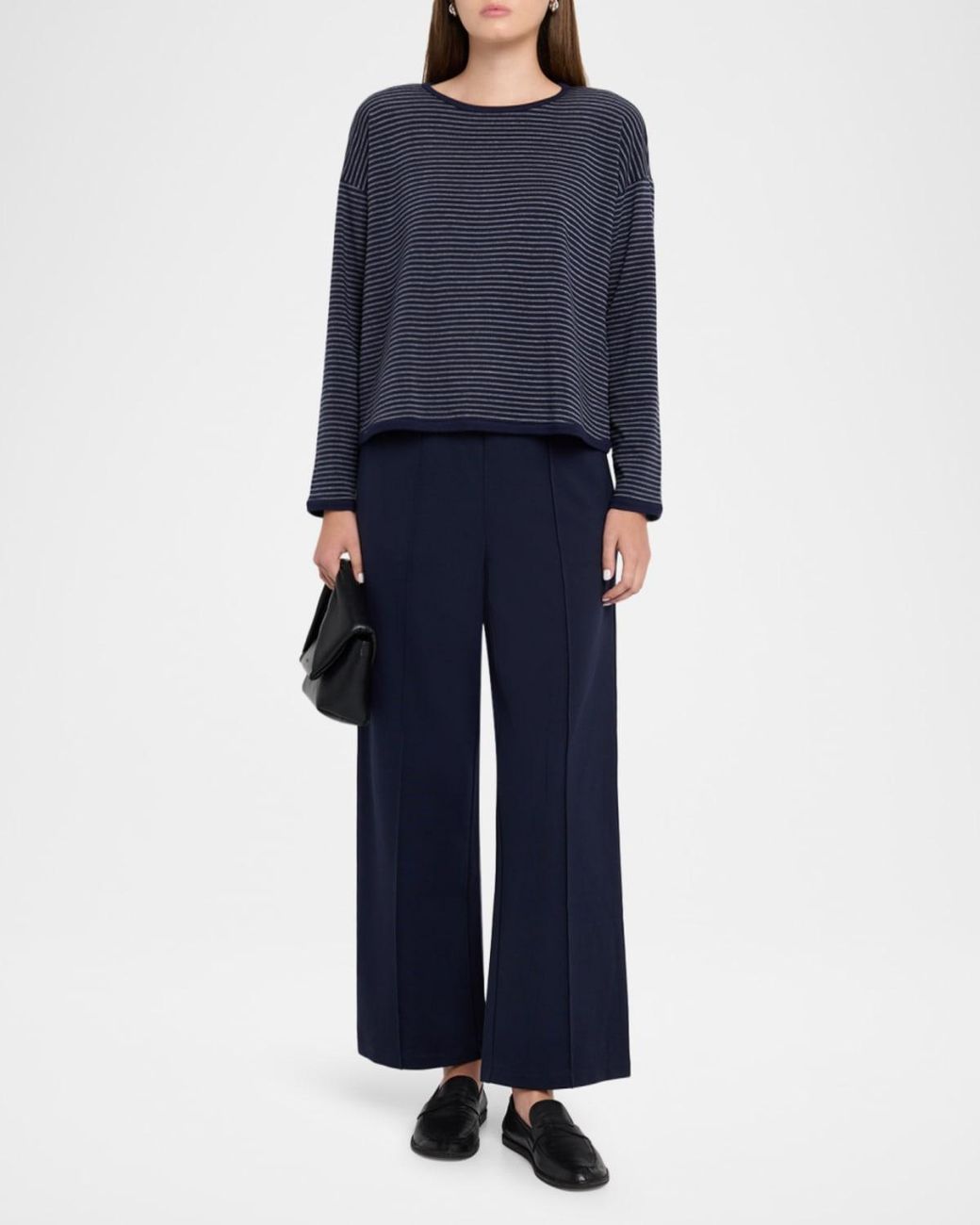 Eileen Fisher Missy Wide-Leg Pants in Blue | Lyst