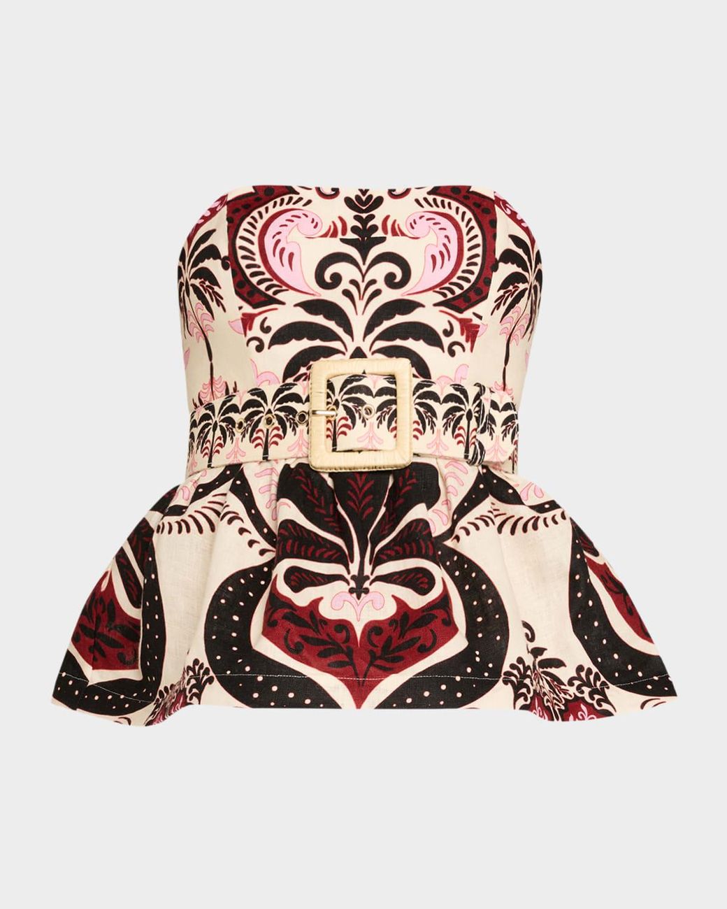 Cara Cara Tilda Strapless Floral Peplum Top | Lyst