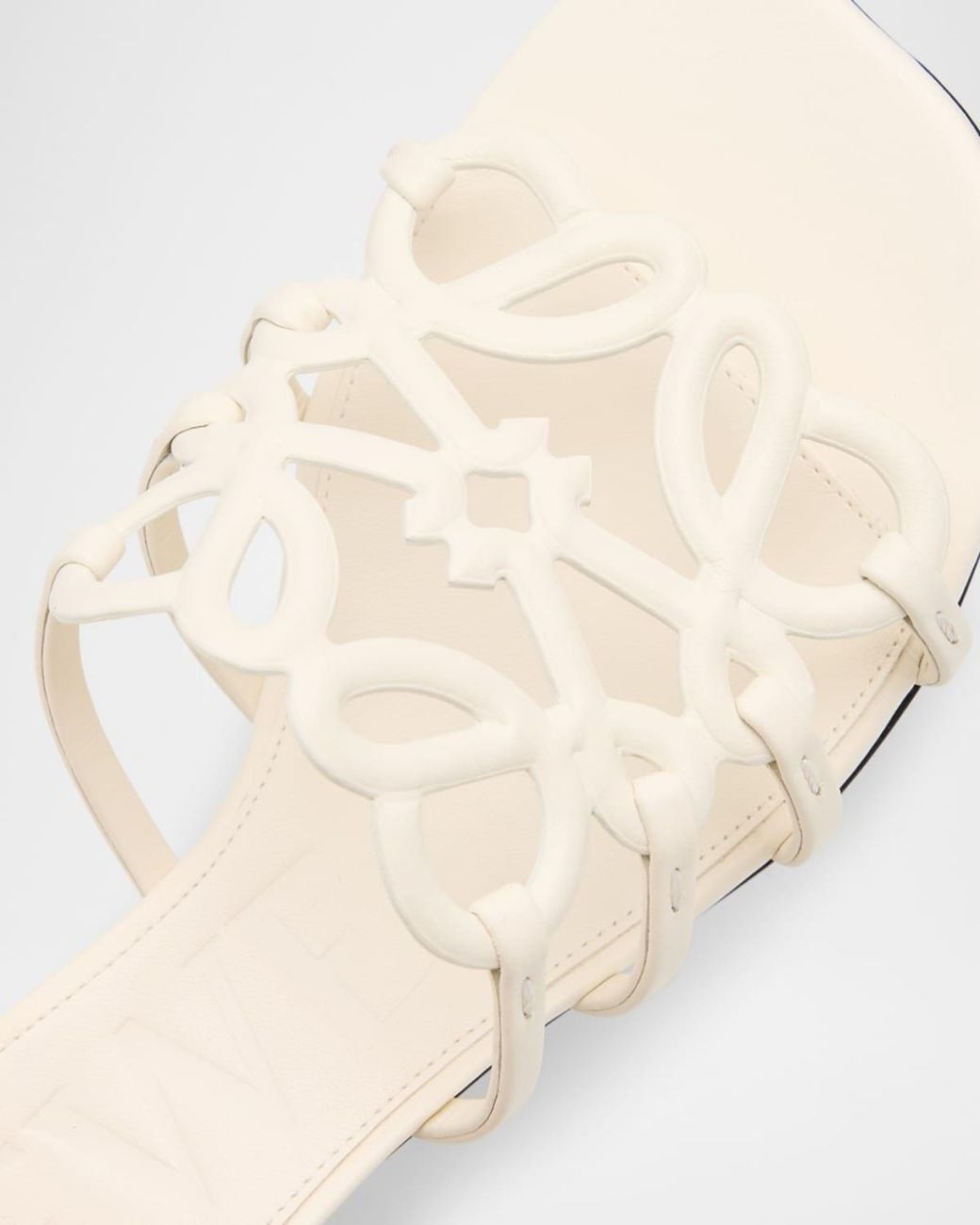 Loewe X Paula & Apos;S Ibiza Petal Anagram Leather Caged Mule Sandals ...
