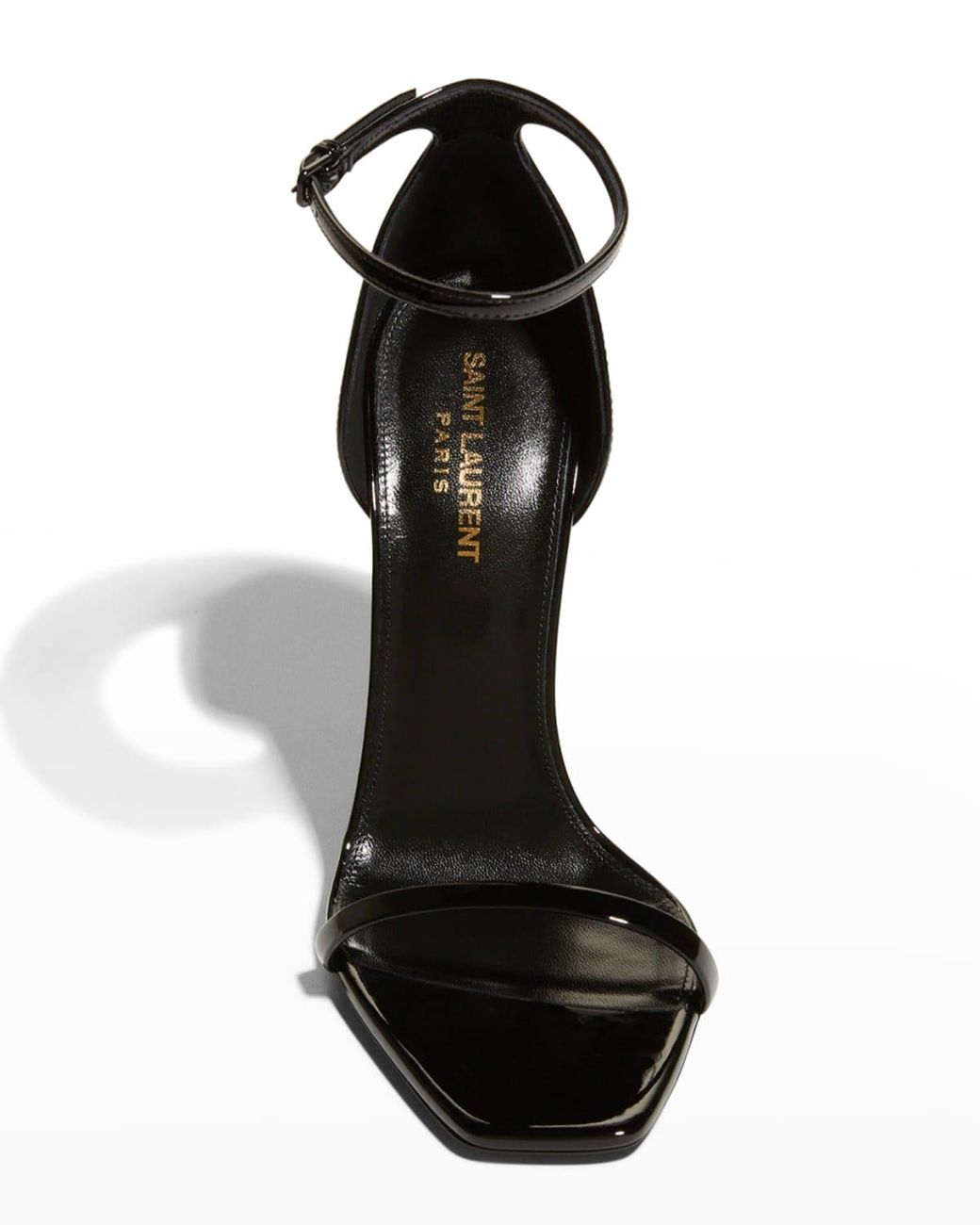 Saint Laurent 110Mm Opyum Ysl Patent Leather Sandals With Hardware in ...